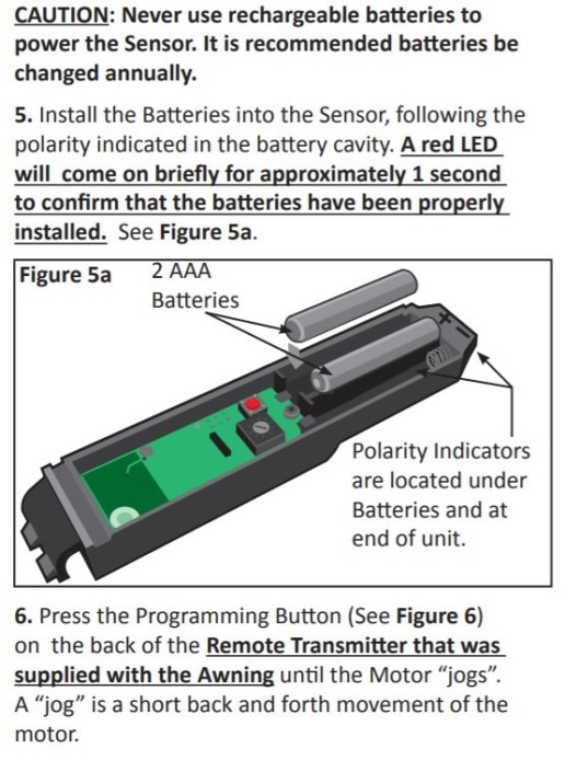 Installing & Operating the Wireless Wind Sensor for Your Sunsetter ...